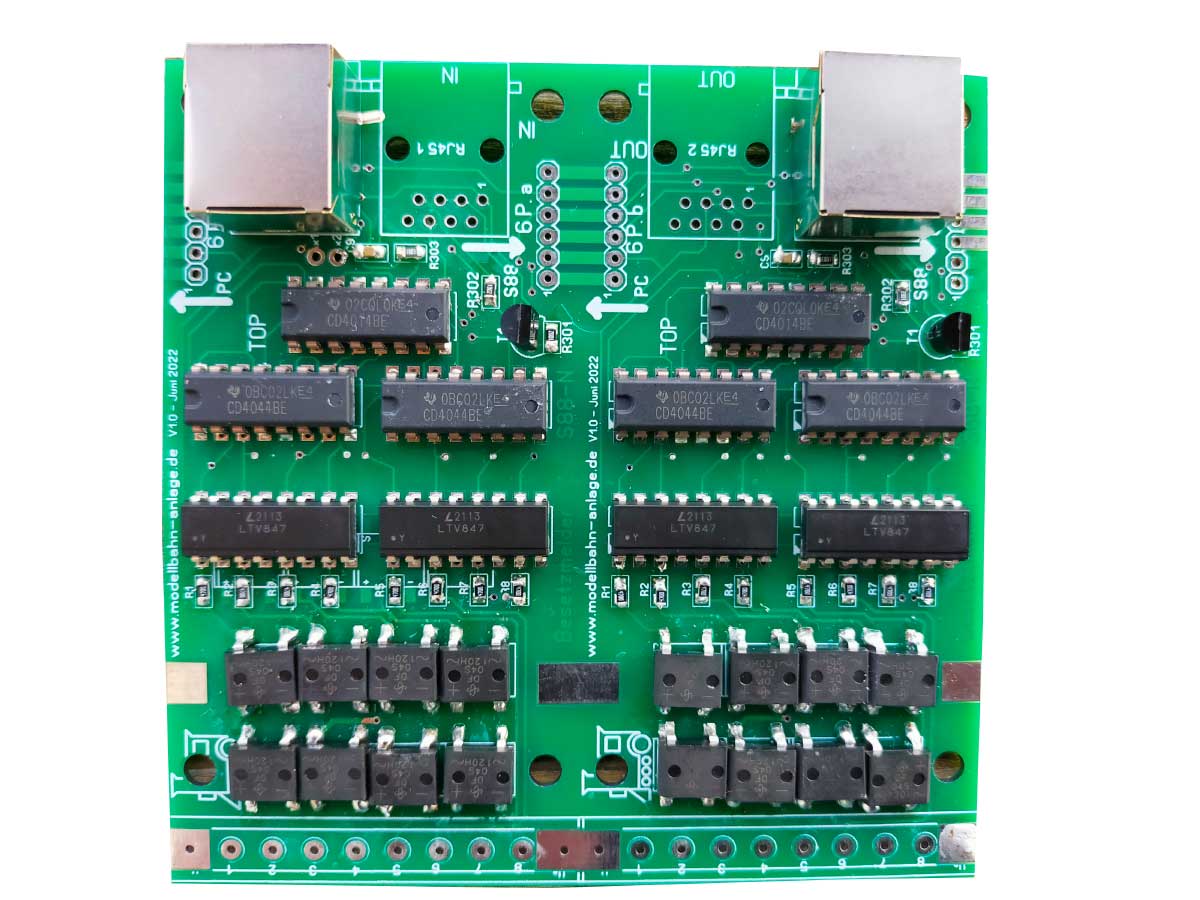 S88-N-Modul für 2-Leiter – Modellbahn Digitaldecoder